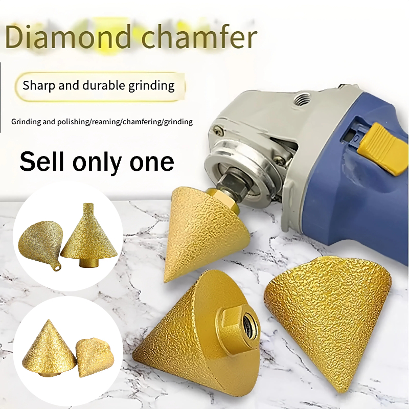Broca Chanfro Cônica Diamantada Porcelanato Granito M10x50mm | Shopee ...