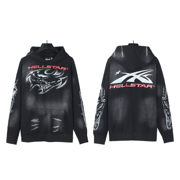 Hellstar2028 Hellstar Wash Water Distressed Terry High Street Retro ...