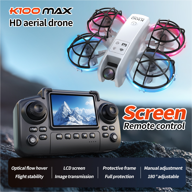 CEVENNESFE K100max Mini Drone Fotografia Aérea Controle De Tela Fluxo Óptico Posicionamento ...