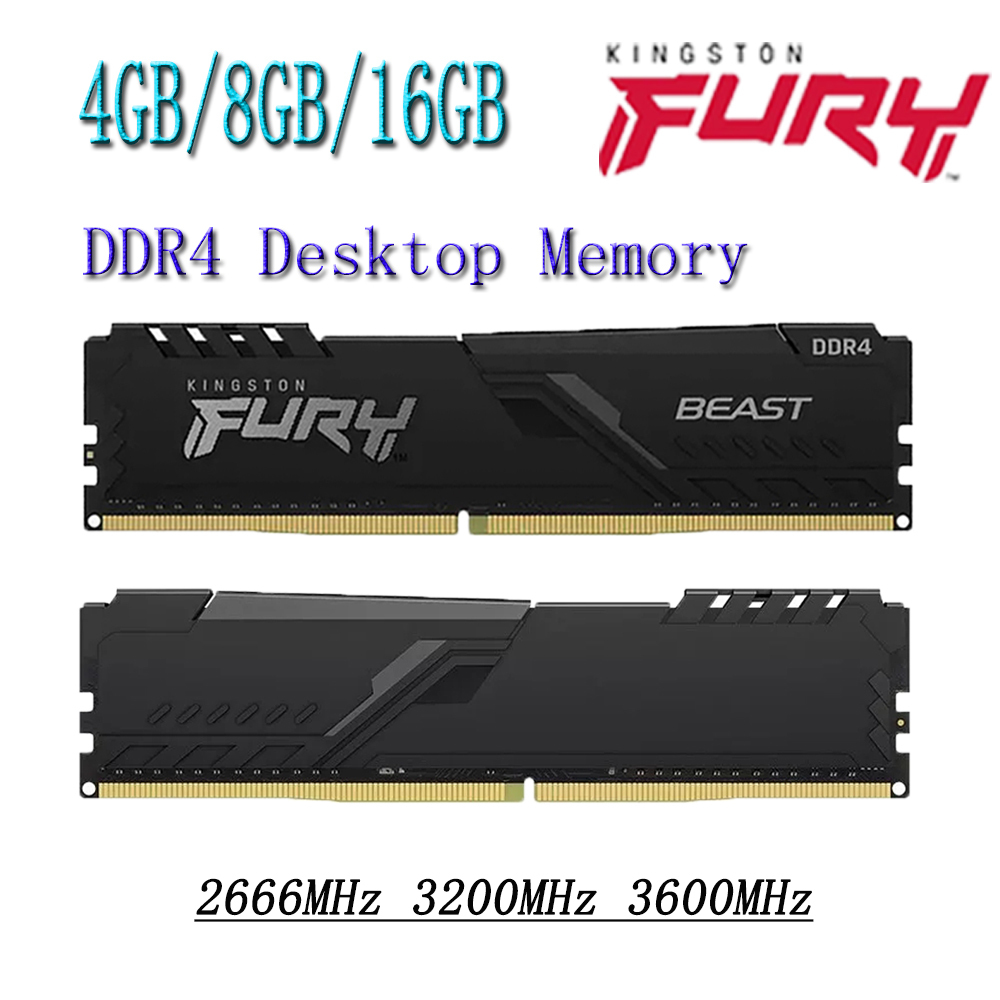 Kingston Fury Beast DDR4 RAM 4 Gb 8 16 DDR4 2666/3200/3600 Mhz Memória ...