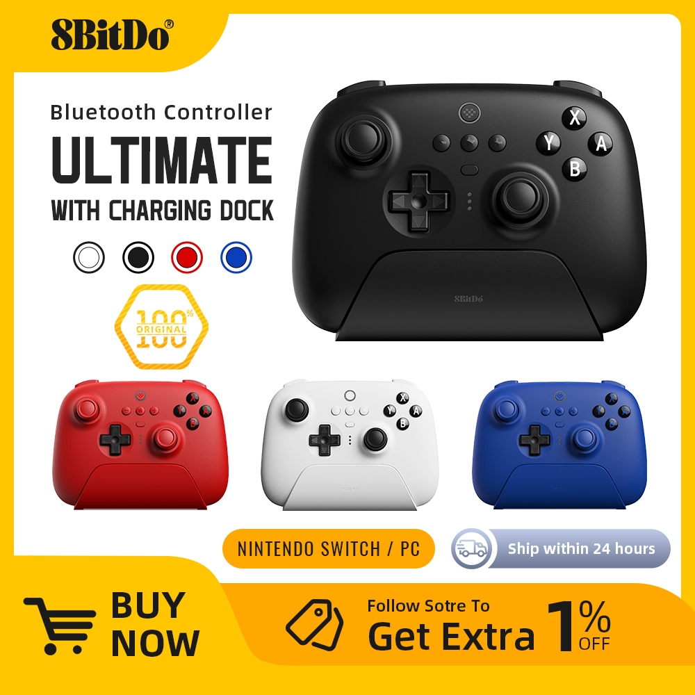 Controle De Jogos Bluetooth Sem Fio 8BitDo-Ultimate , Carregamento S6 , Nintendo Switch , PC ...