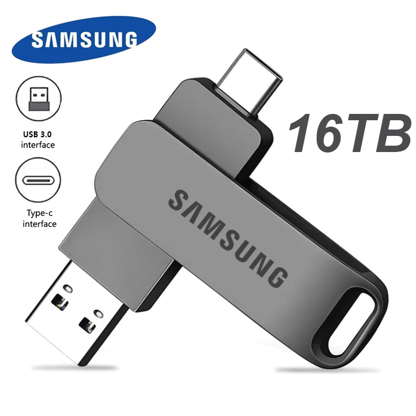 1TB 2TB 4TB 8TB 16TB 2 Em 1 Unidade Flash De Metal De Alta Velocidade ...