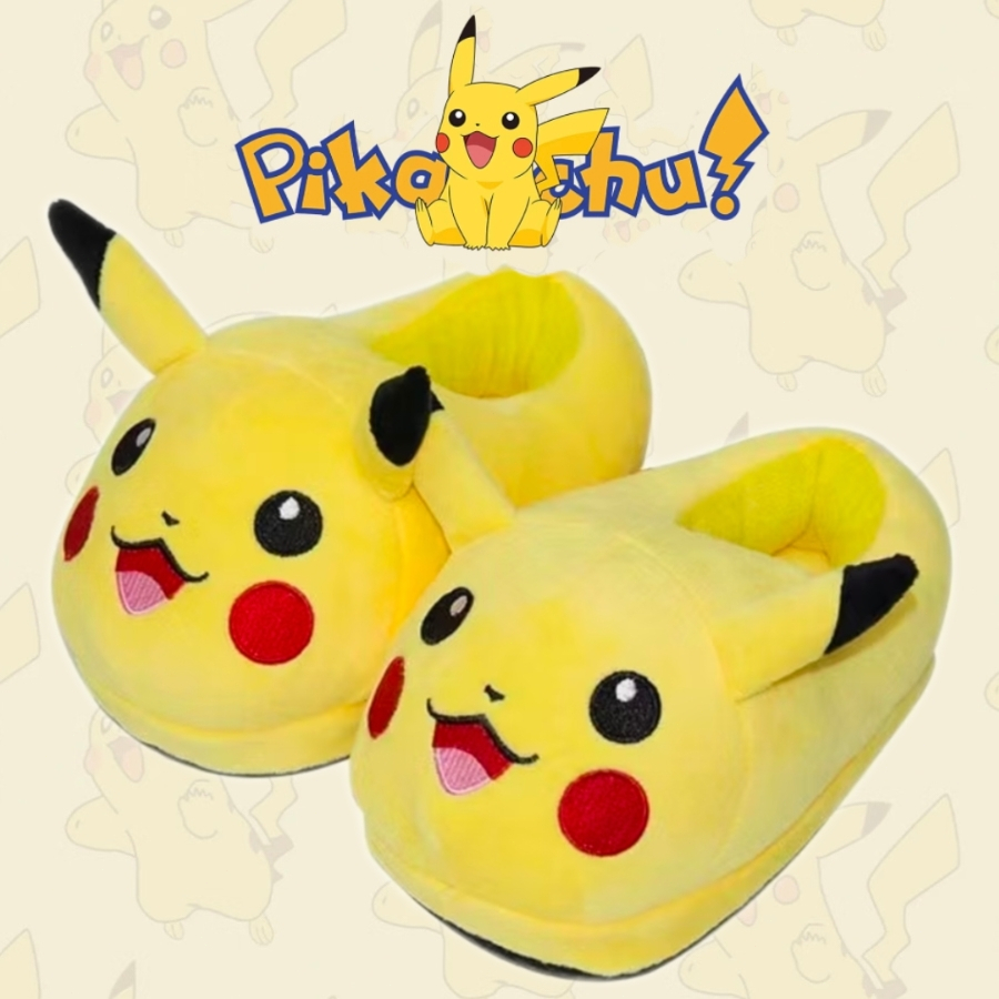 Pantufa Pikachu【28 a 33/35 a 39】Cartoon Infantil Indoor Térmico Pantufa ...