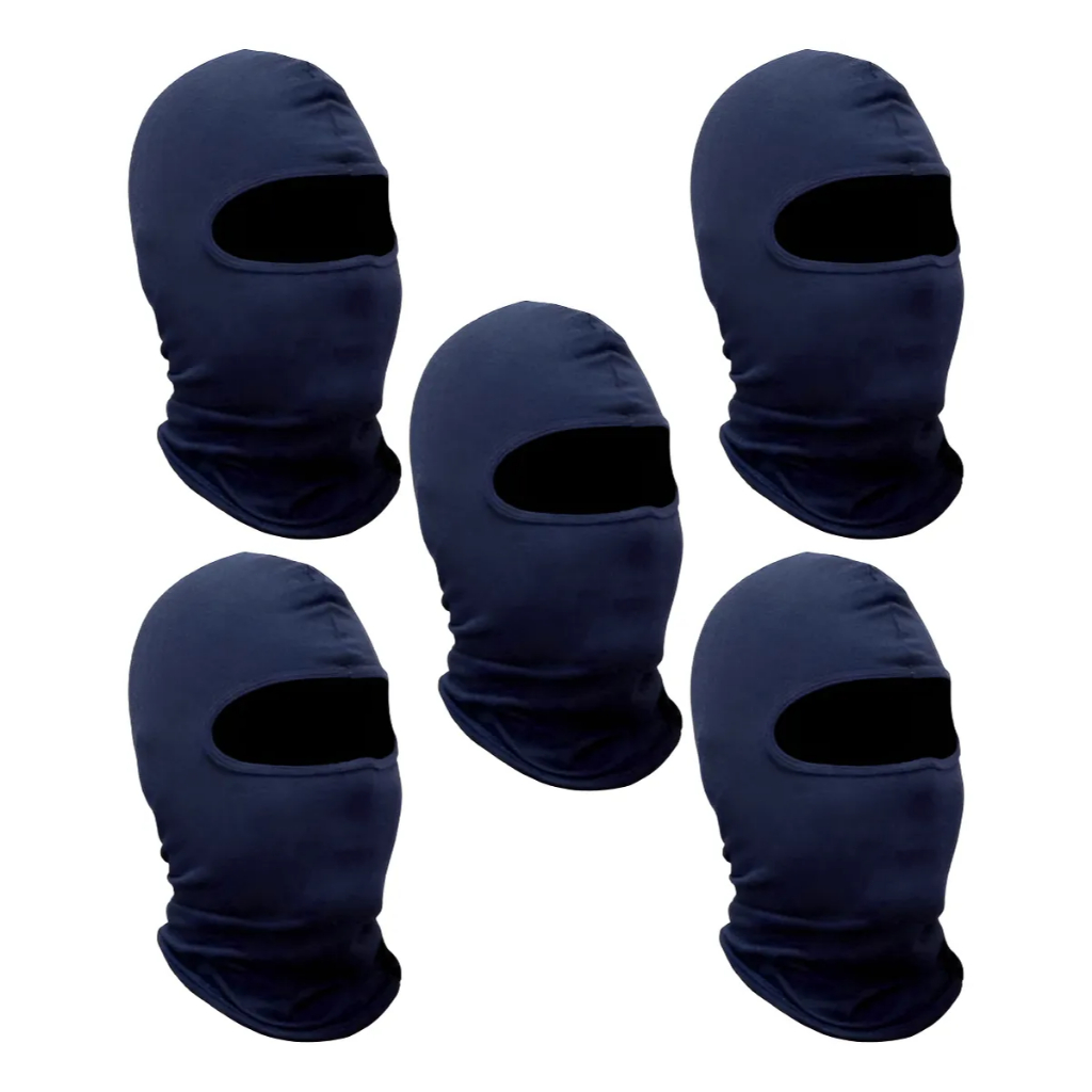 Kit 5 Capuz Balaclava Térmico Camara Fria Touca Ninja Epi Ca Azul ...