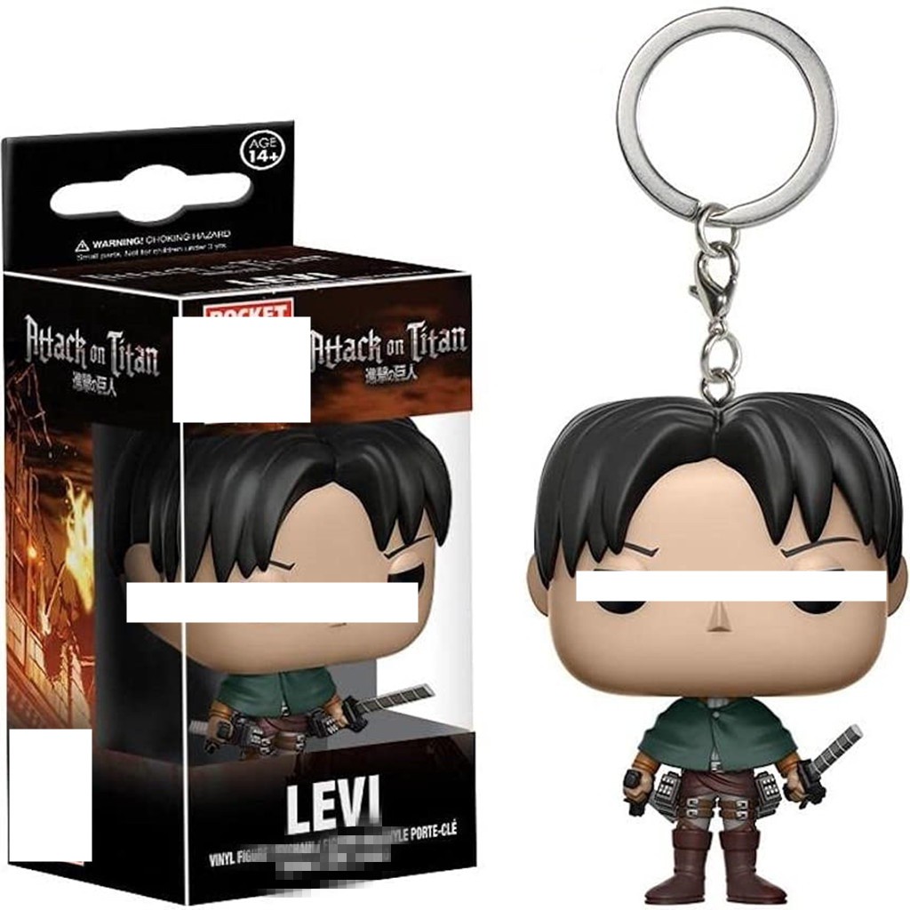 Chaveiro Attack on Titan Levi Ackerman Pocket Keychain Action Figure ...