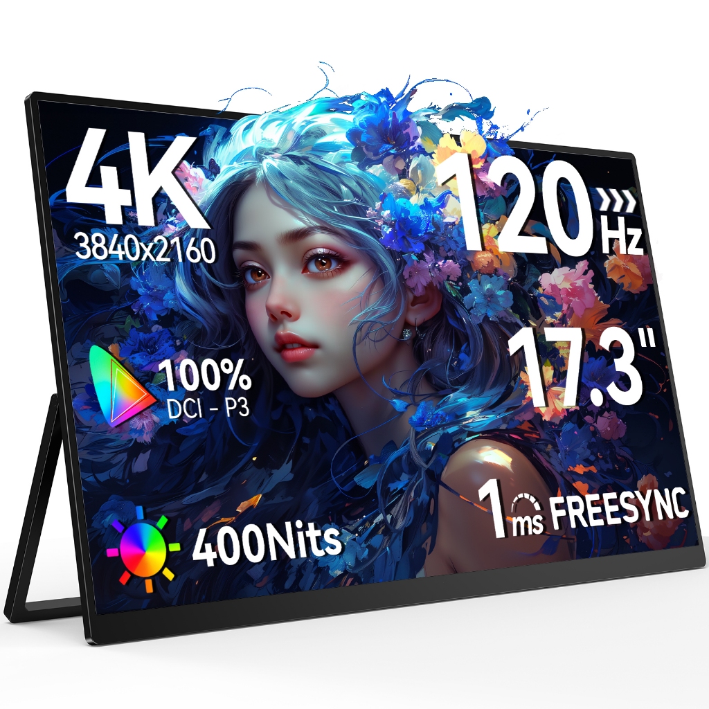 【Enviar do Brasil original】Uperfect Monitor Portátil 17.3 inch 4K 3840* ...