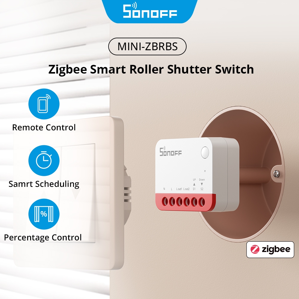 SONOFF MINI-ZBRBS ZigBee Smart Roller Shutter Switch Transformar ...