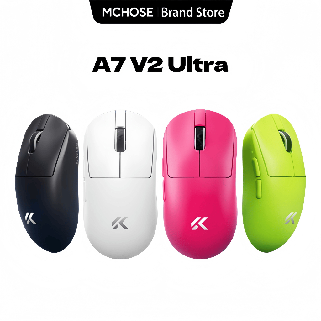 MCHOSE A7 V2 Ultra Gaming Mouse PAW3950 TI Sensor Duplo 8000Hz 20000fps 42000DPI 750IPS ...