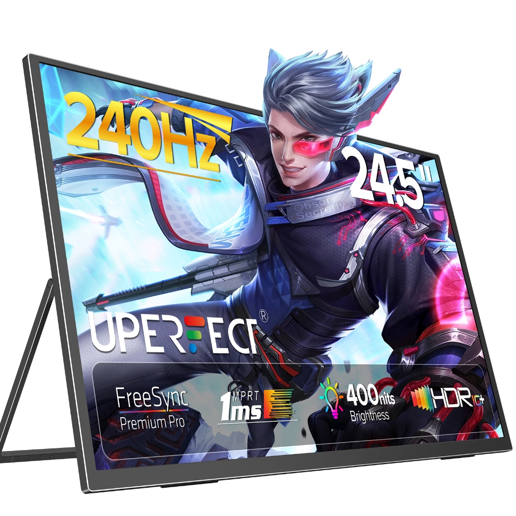 UPERFECT 24.5 Polegadas 240HZ 1ms 400Nits 1080P HDR FreeSync Computador ...