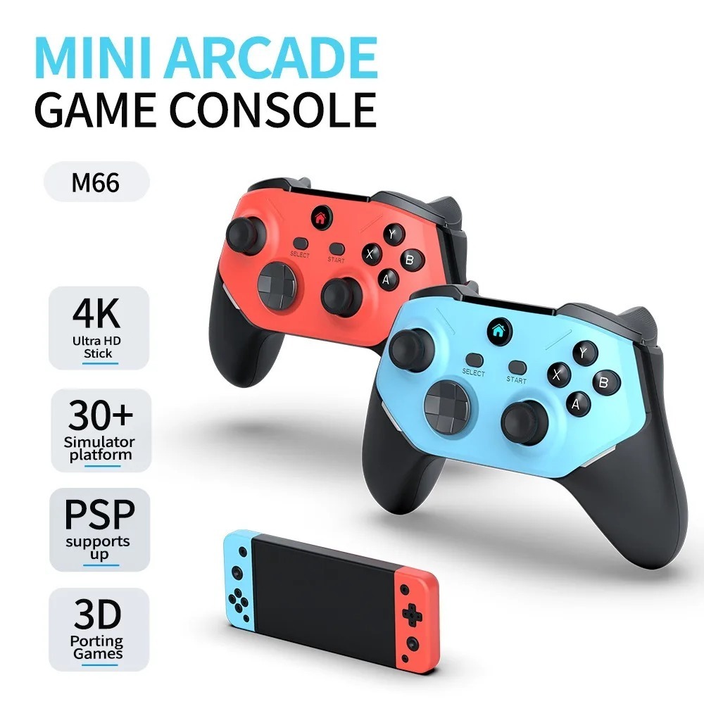 M66 Mini Console De Jogos Arcade 128G Videogame Com Sem Fio De ...