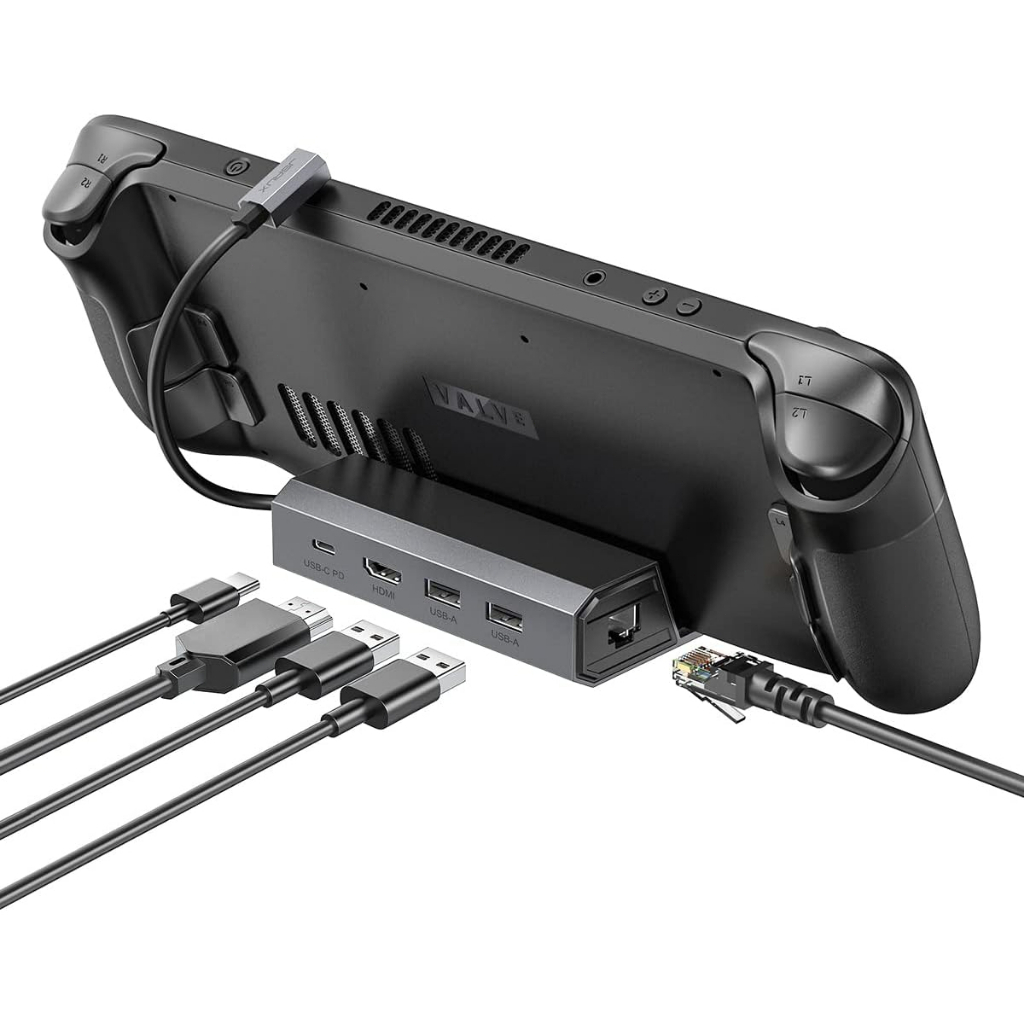 Steam Deck Game Console Dock Para HDMI 4K 60HZ USB RJ45 PD 100W Carga C ...