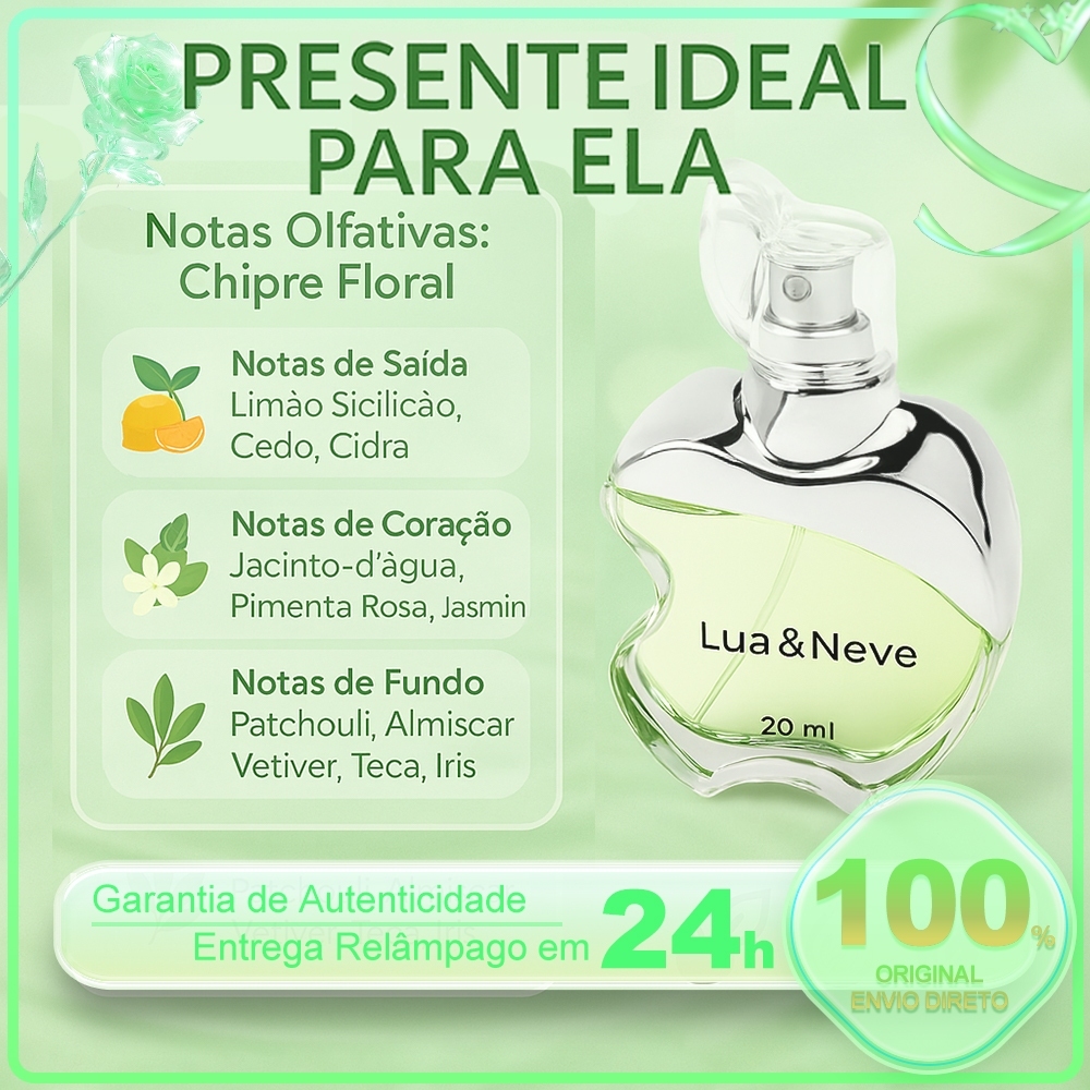 Perfume Floral Cítrico Amadeirado Feminino Lua & Neve-20ml Data ...