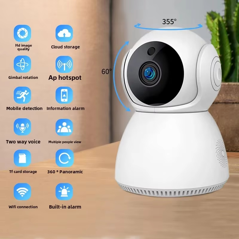 Câmera Sem Fio V380pro , Visão Noturna De Alta Definição , Mini Boneco ...