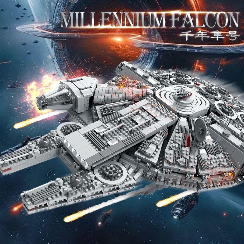 2500 pçs compatível Lego Star Wars Millennium Falcon montagem difícil ...