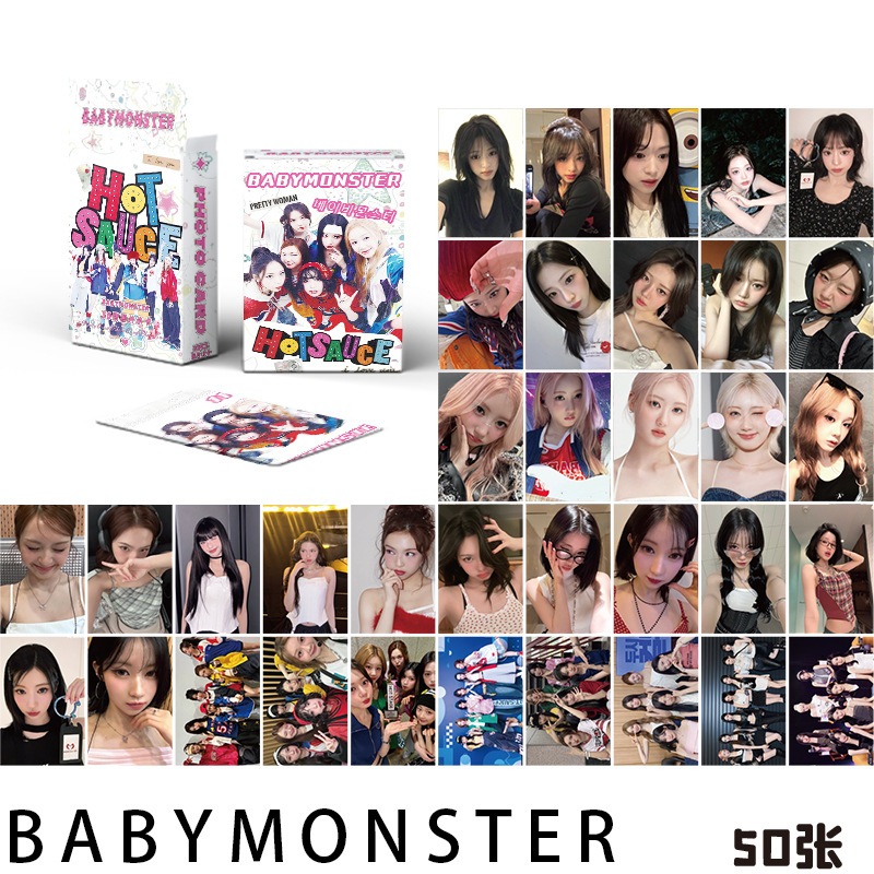 BABYMONSTER AHYEON ASA PHARITA Laser Photocard Lomo Cartão Postal 50 ...