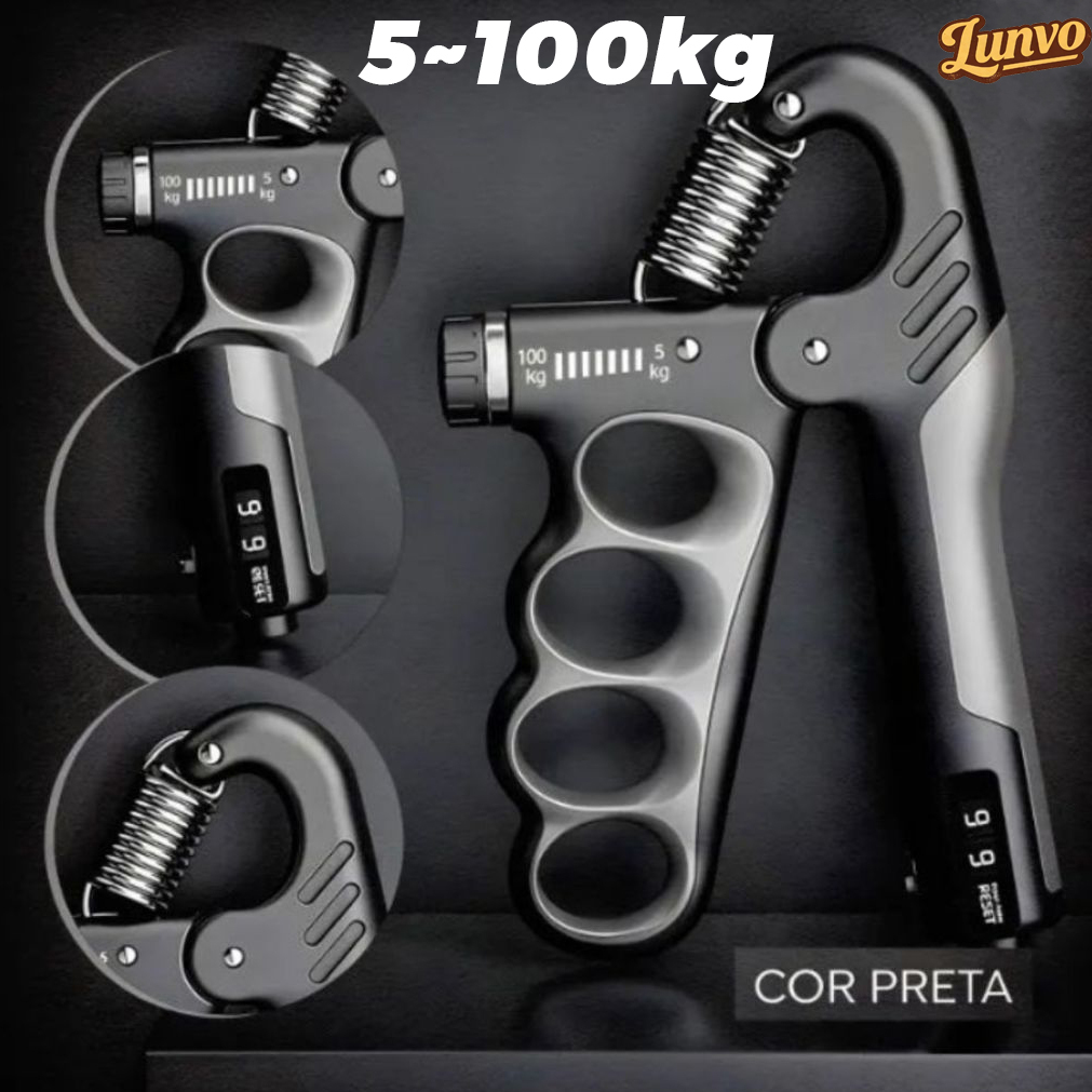 Hand Grip Flexor De Punho Com Mola Ajustável Antebraço Mãos DE 5KG A ...
