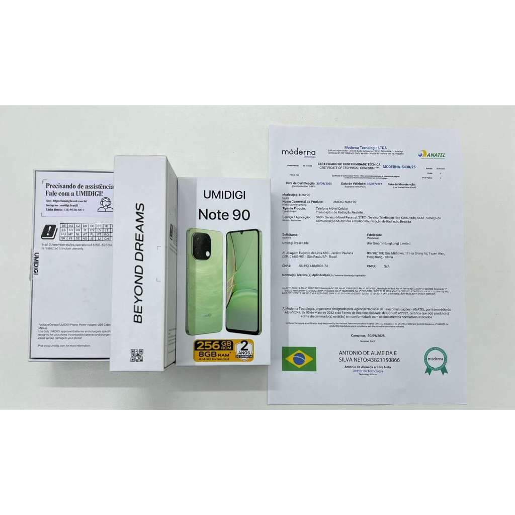 Oficialmente autorizado UMIDIGI NOTE 90 Smartphone 4GB/256GB memória ...