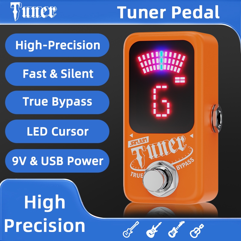 Pedal Afinador De Guitarra True Bypass Ultra-Fast Tuning Display LED ...