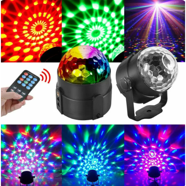 Luz LED Para Festa RGB Magic Ball Light Lâmpada De Efeito De Palco De ...
