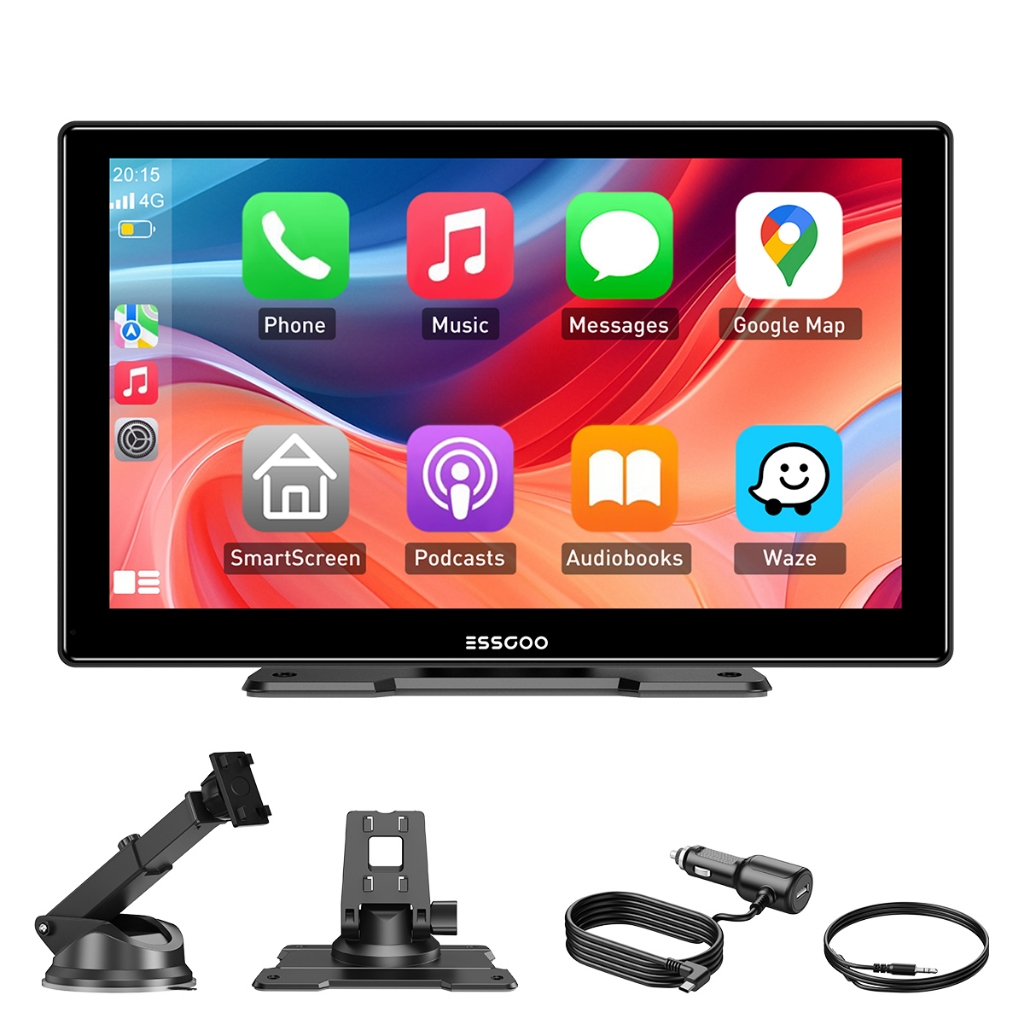 ESSGOO Carplay Android Auto Car Radio Multimedia Center 9 Polegada ...