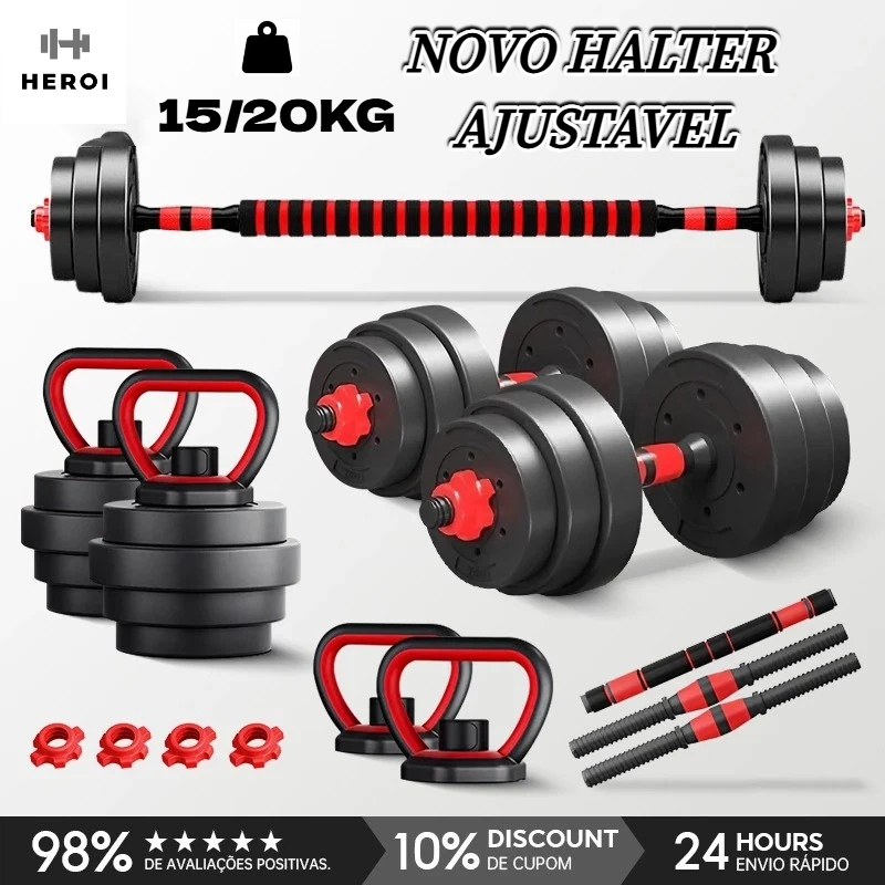 Conjunto de halteres domésticos ajustáveis HEROI Novo estilo | Shopee ...