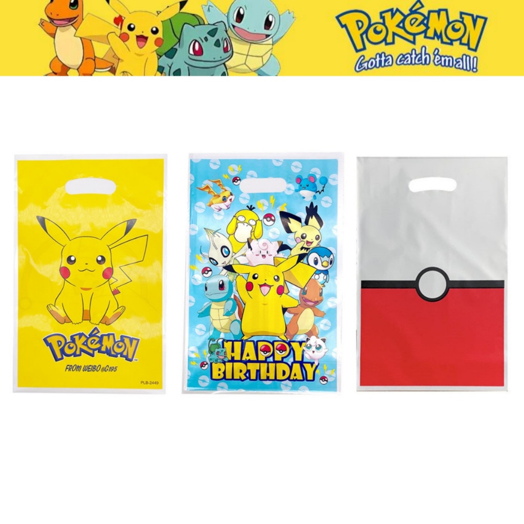 30 Peças Anime Pokemon Go Saque Saco De Presente Embalagem Doces Para ...