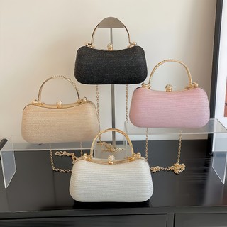 Bolsa Feminina De Banquete Clássica Com Decoração De Strass E Fecho De ...