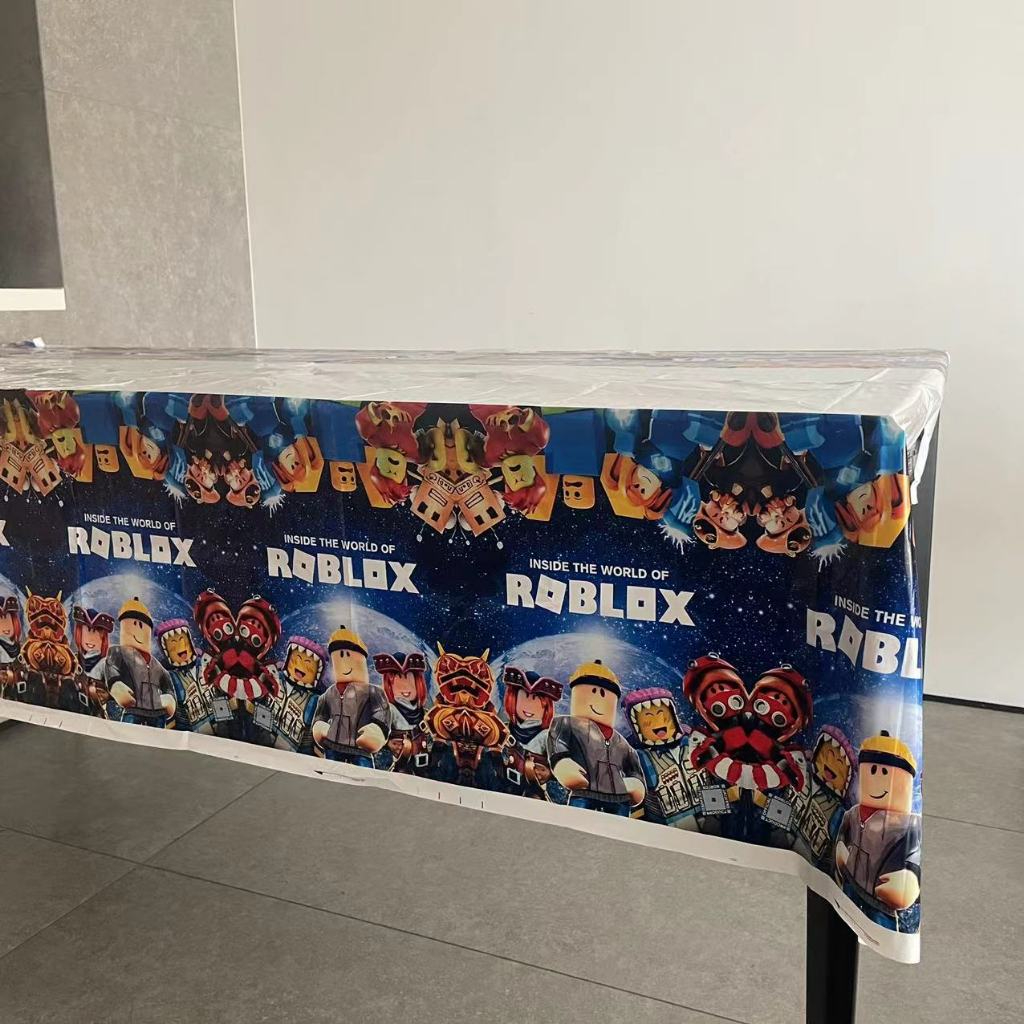 Toalha De Mesa De Plástico Roblox Azul Decoração De Festa 108 * 180 Cm ...