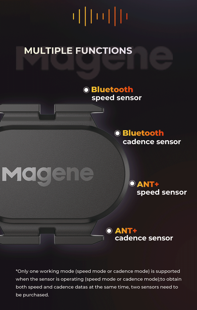 Magene S314 Sensor De Cadência De Velocidade ANT + Bluetooth Modelo Duplo Sem Fio Para ...