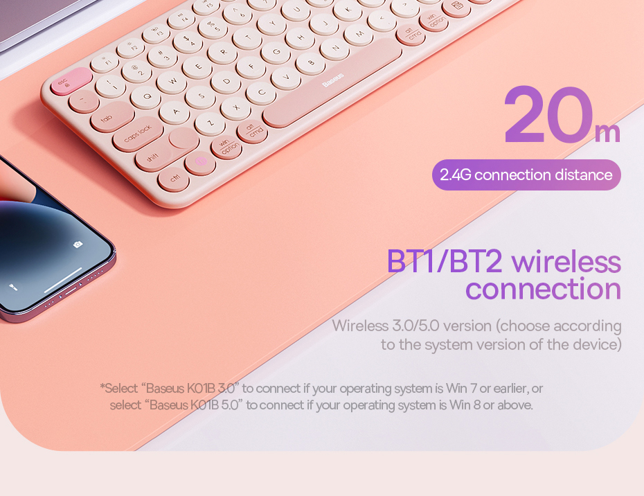 Baseus Creator Wireless Tri-Mode Keyboard Design Ergonômico Multi ...