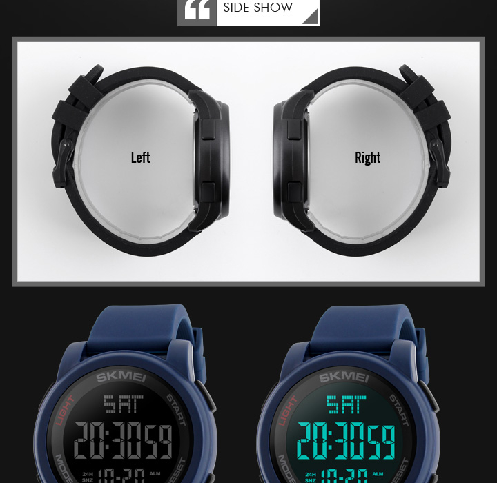 Relógio Digital Multifuncional SKMEI 1257 Top Luxury Sport Watch Men Alarm Clock 5Bar À Prova D ...