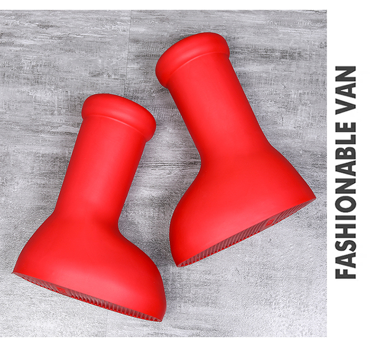 Grandes Botas Vermelhas Europeu Americano Influenciador Mesmo Estilo De ...