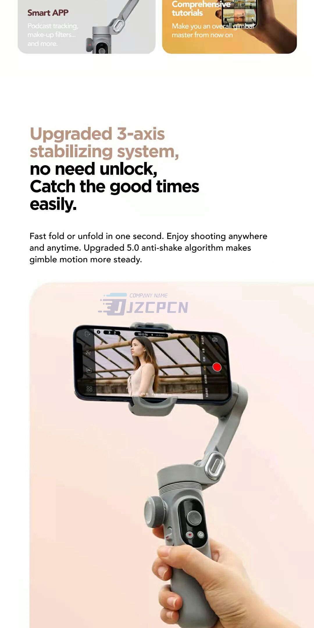 AOCHUAN Smart X Pro Smartphone Portátil Gimbal 3 Eixos Com Carregamento Sem Fio Para IPhone 15 ...