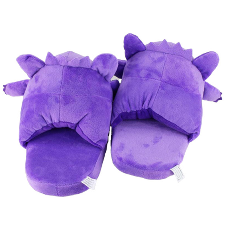 24cm Anime Pokemon Gengar Slippers Brinquedos De Pelúcia Bonecas Casa ...