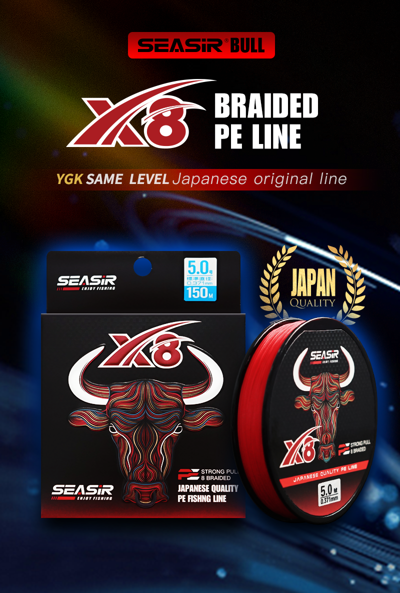 SEASIR Vermelho 8 Fios PE Linha Japão Qualidade 8 Trançado ...
