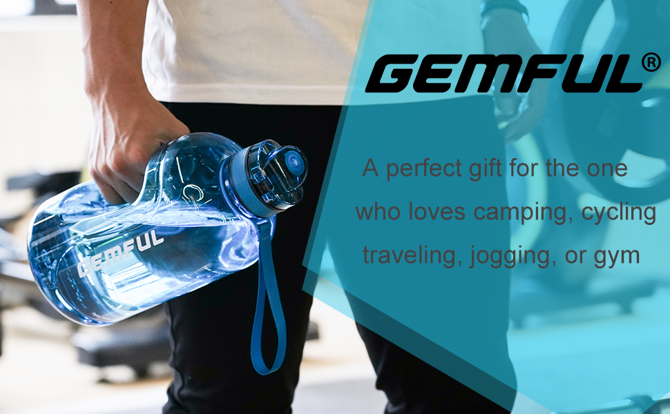 Garrafa De Água Grande GEMFUL 3L Com Marcador De Tempo Sem BPA À Prova ...