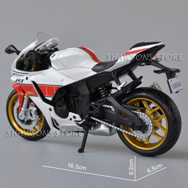 Réplica 1 : 12 Escala Diecast Motocicleta Modelo Toys Yamaha YZF-R1M ...