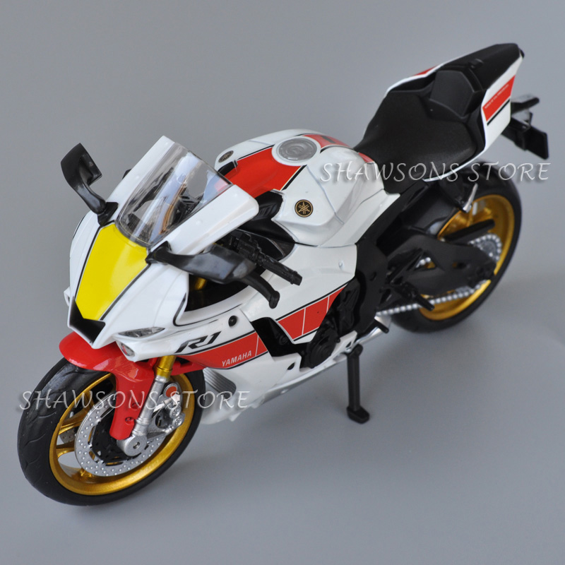 Réplica 1 : 12 Escala Diecast Motocicleta Modelo Toys Yamaha YZF-R1M ...