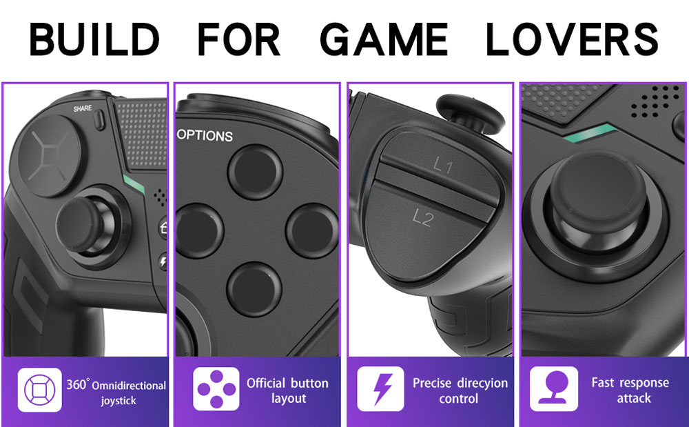 Controle Para Ps4 Ps3 Playstation 4 3 Pc Controle Sem Fio Bluetooth ...