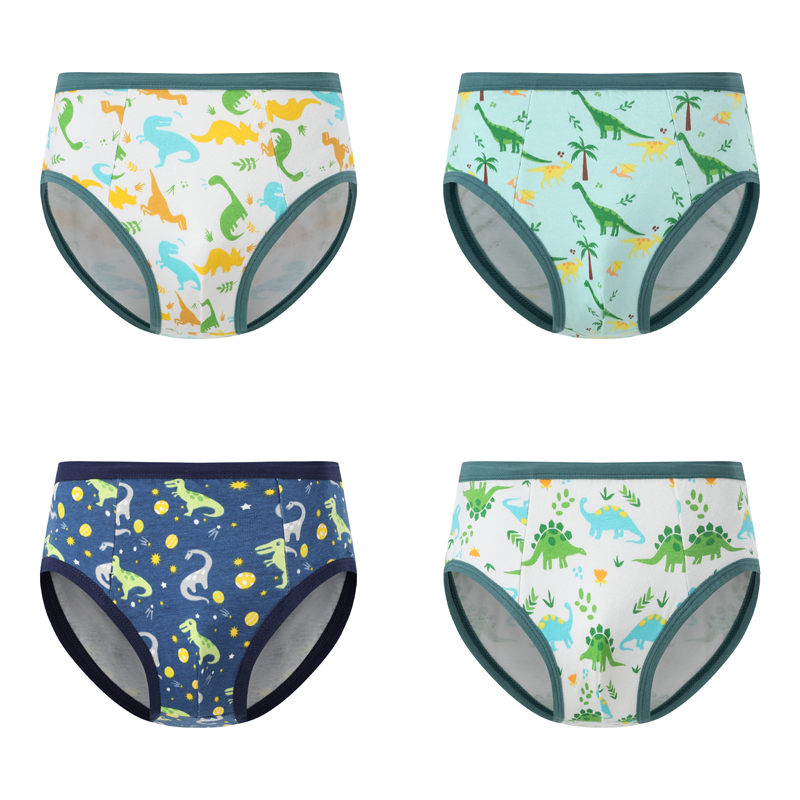 4 Peças De Roupa Íntima Infantil De Algodão Macio Kids Boy Underwear ...