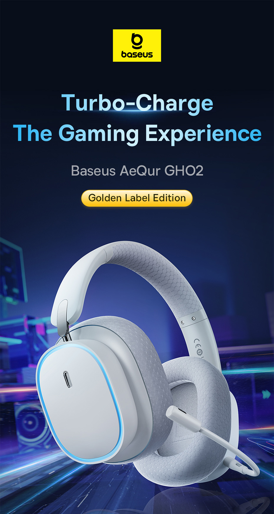 Baseus AeQur GH02 Gaming Fones De Ouvido Sem Fio De Alta Qualidade De Som Driver De 4 Alto ...