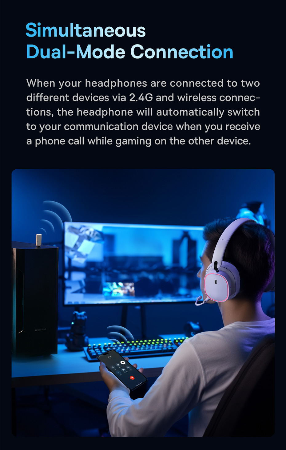 Baseus AeQur GH02 Gaming Fones De Ouvido Sem Fio De Alta Qualidade De ...