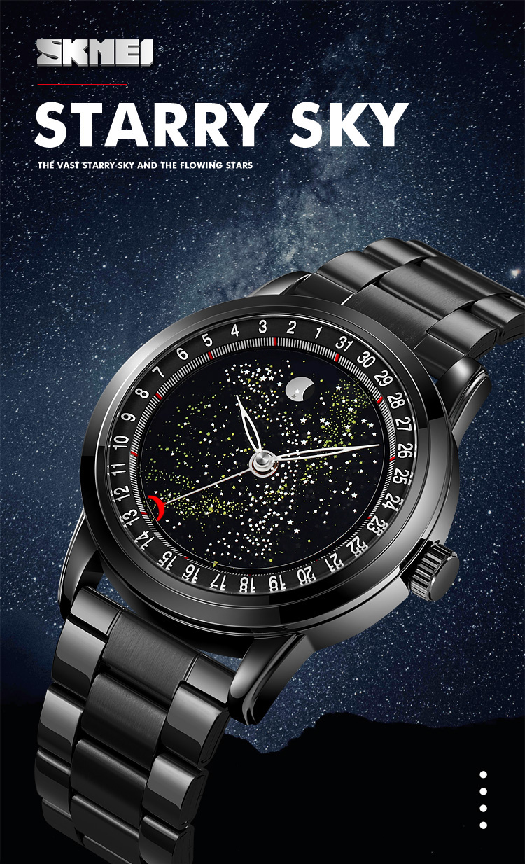 Skmei Men Watch Original Starry Sky Fashion Moda À Prova D'água Relógio ...