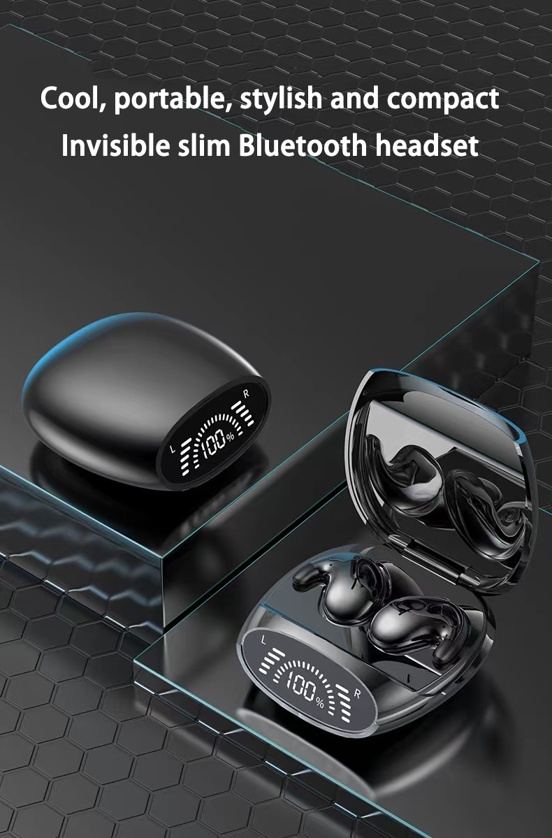 Fone De Ouvido Sem Fio Invisível Para Dormir TWS Bluetooth Fones ...