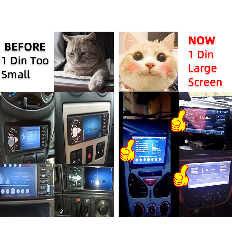 Central Multimídia Automotiva 1 Din 7 Inch MP5 Bluetooth Com Tela Sensível Ao Toque USB/AUX/TF ...