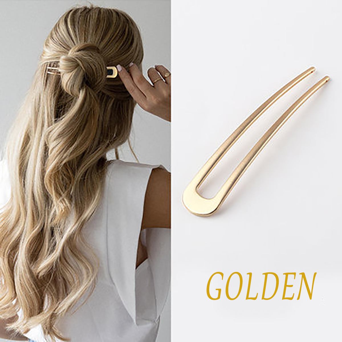 1 peça de grampo de Metal fosco em forma de U grampo de Metal francês ...