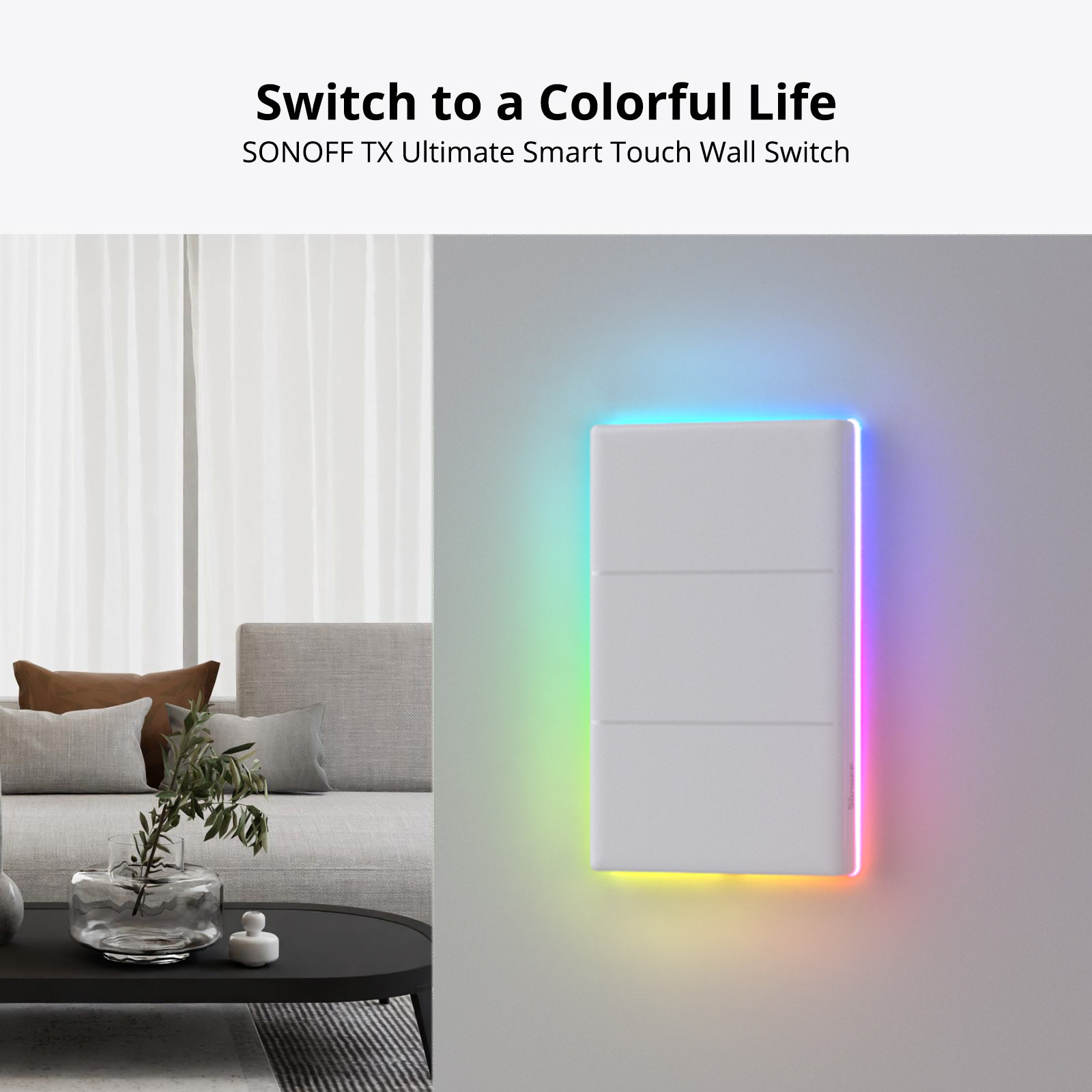 SONOFF T5 120 TX Ultimate WIFI Interruptor Inteligente De Parede Por ...