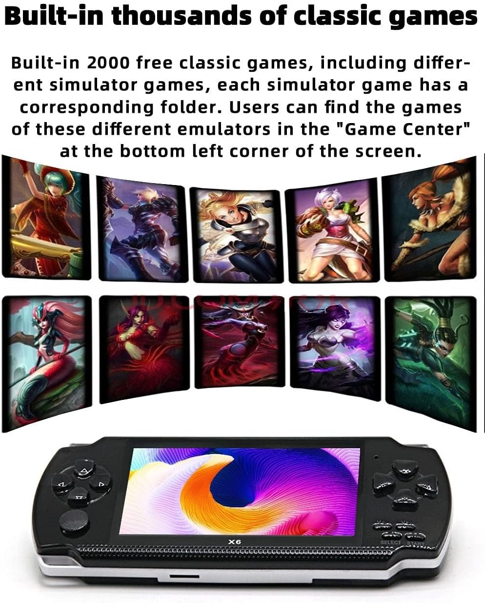 Console De Mão De 4,3 Polegadas Com 10000 Jogos 8GB/PSP/Jogador/PSV ...
