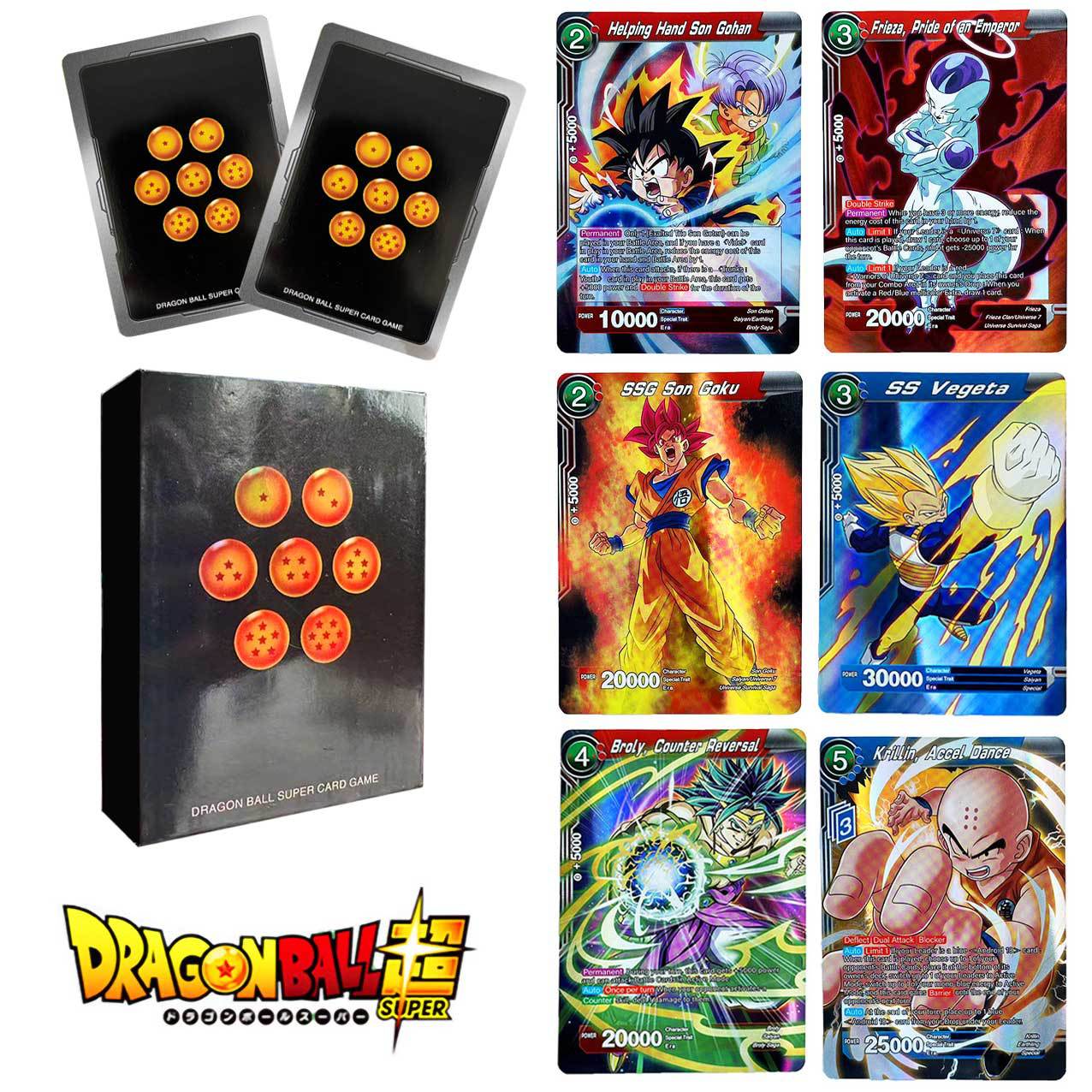 50Pcs/Pack Dragon Ball Flash Cartões Brilhantes Anime Son Goku Frieza ...