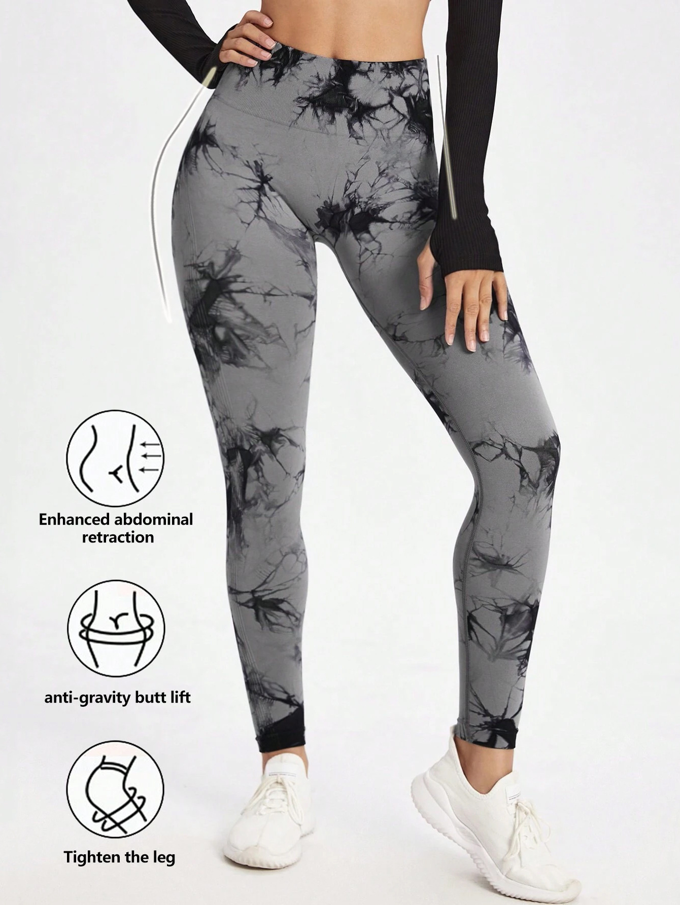 Moda Tie-Dye Yoga Pants Women /High Waist Seamless Hip-Lifting Leggings Esportivos | Shopee Brasil
